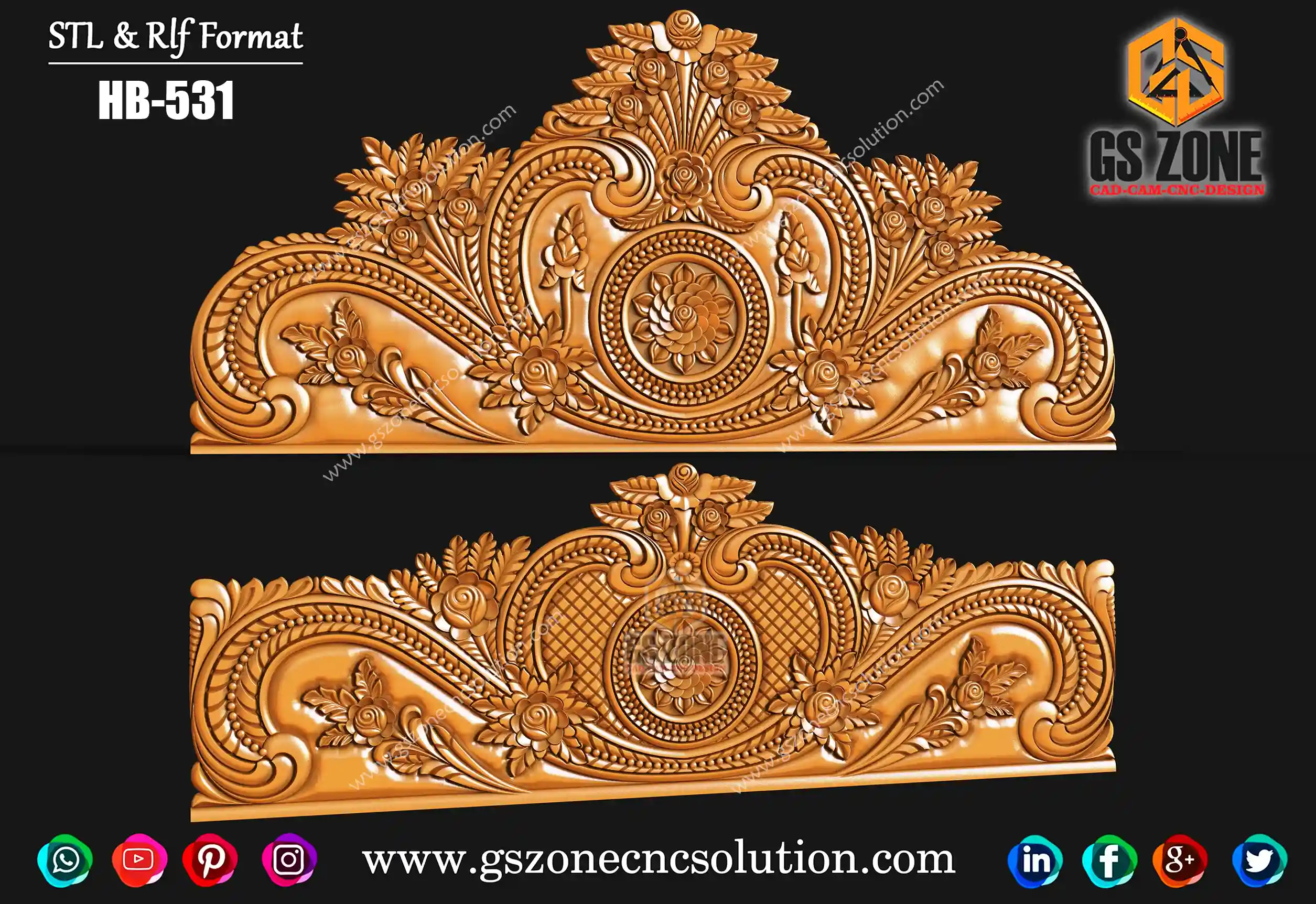 HB-535 Queen Bed Design | GS Zone