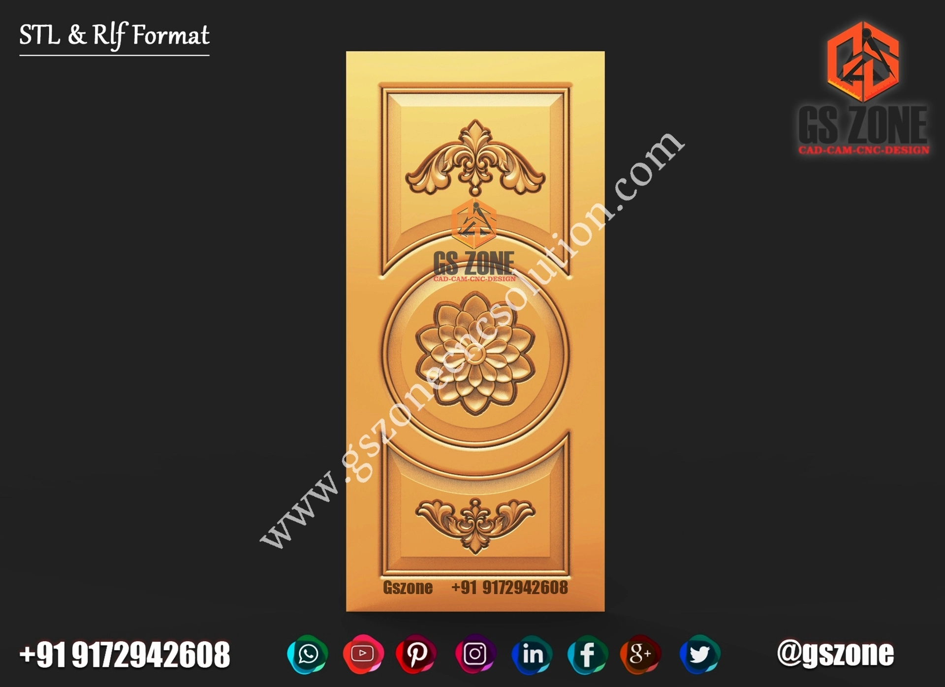 3D Single Door Design D-22-015 | GS Zone
