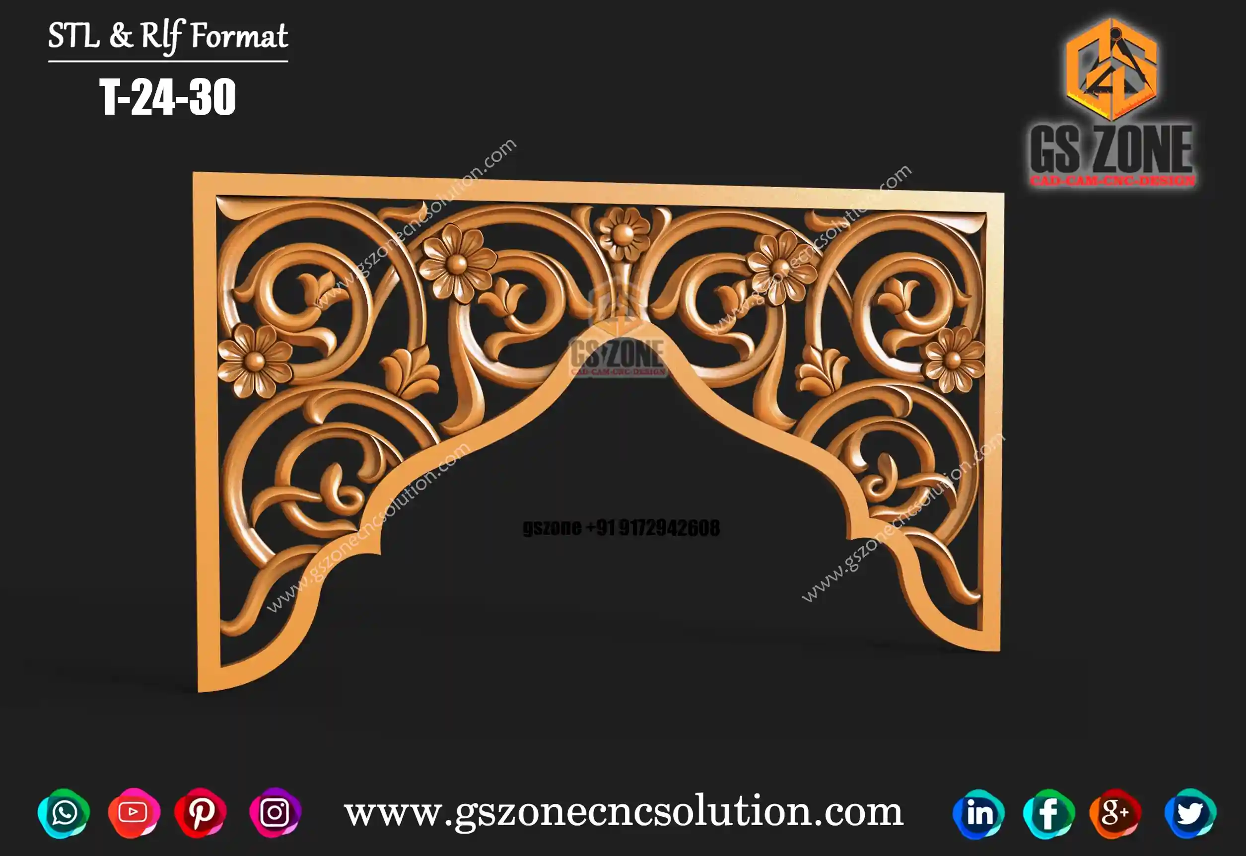 T-24-30 Temple Design | GS ZONE CNC SOLUTION™