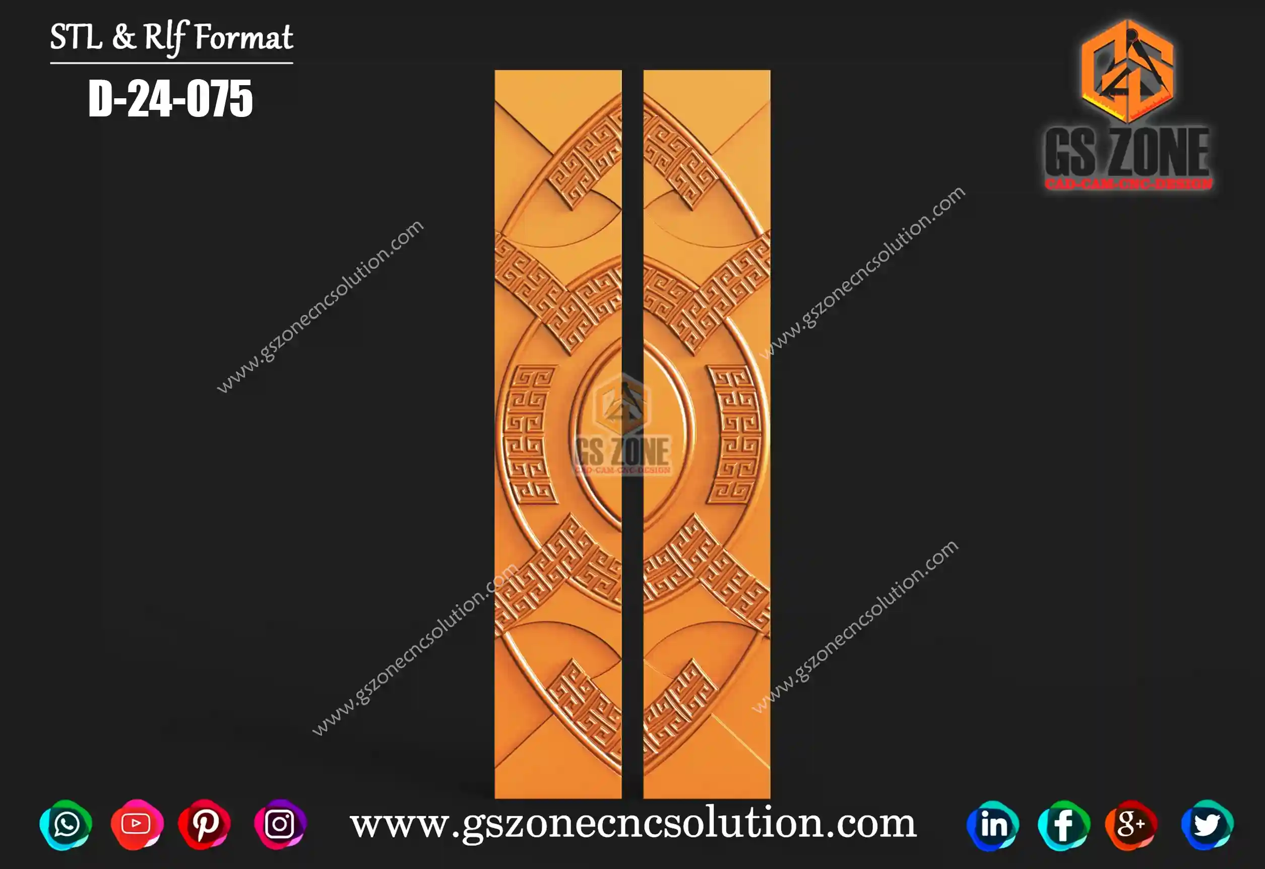 D-24-075 Greek Pattern design | GS ZONE CNC SOLUTION™