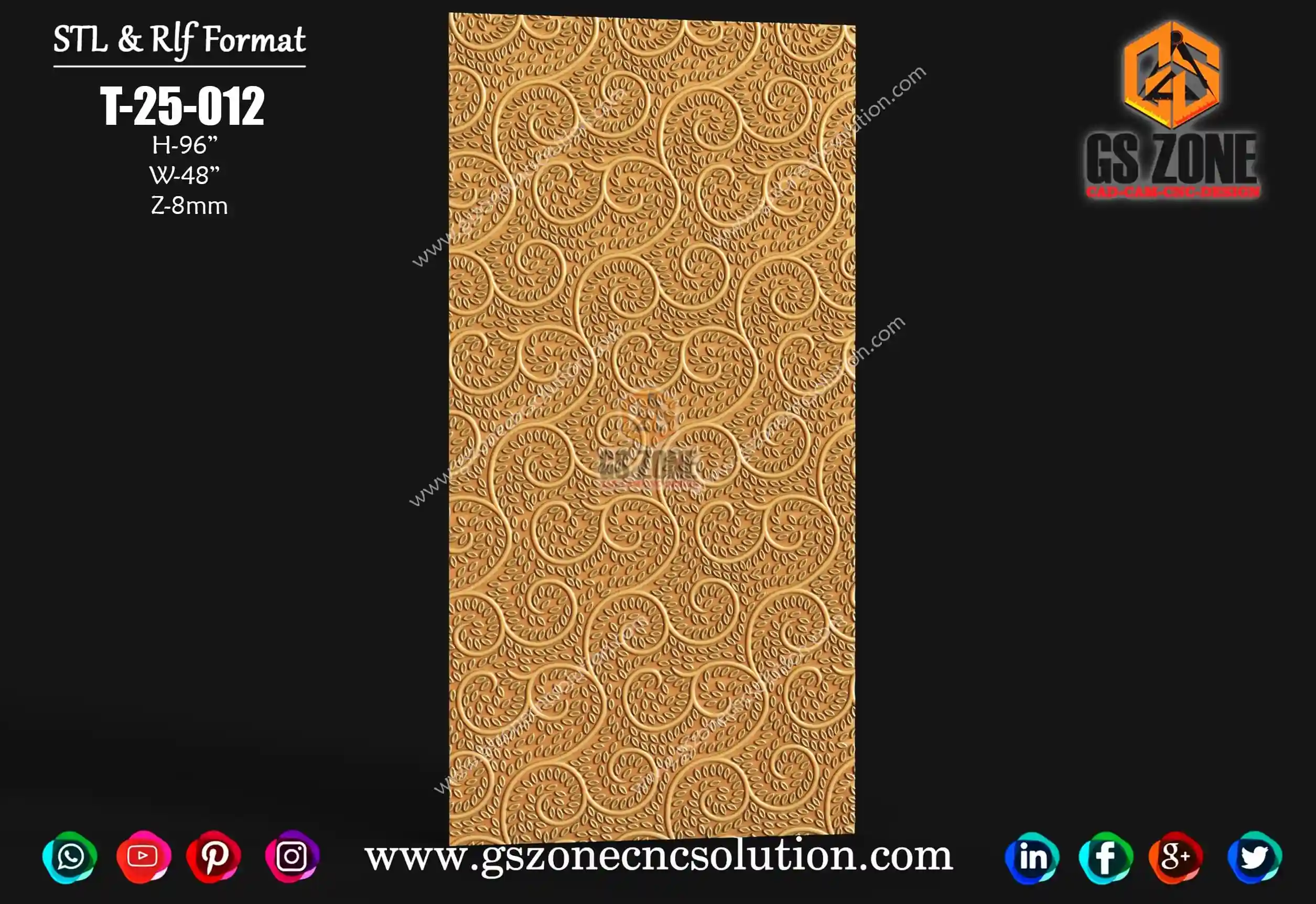 T-25-012 3D Texture | GS ZONE CNC SOLUTION™