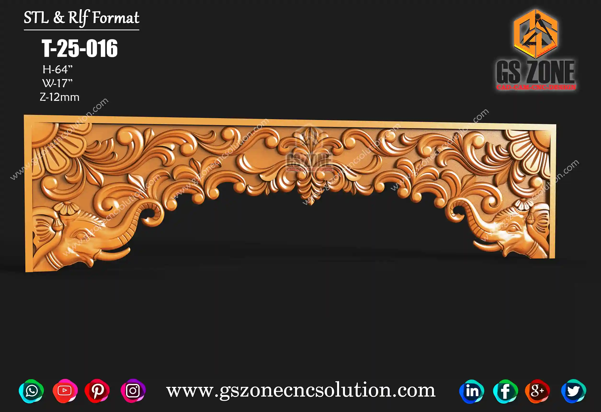 T-25-16 Temple Arch | GS ZONE CNC SOLUTION™