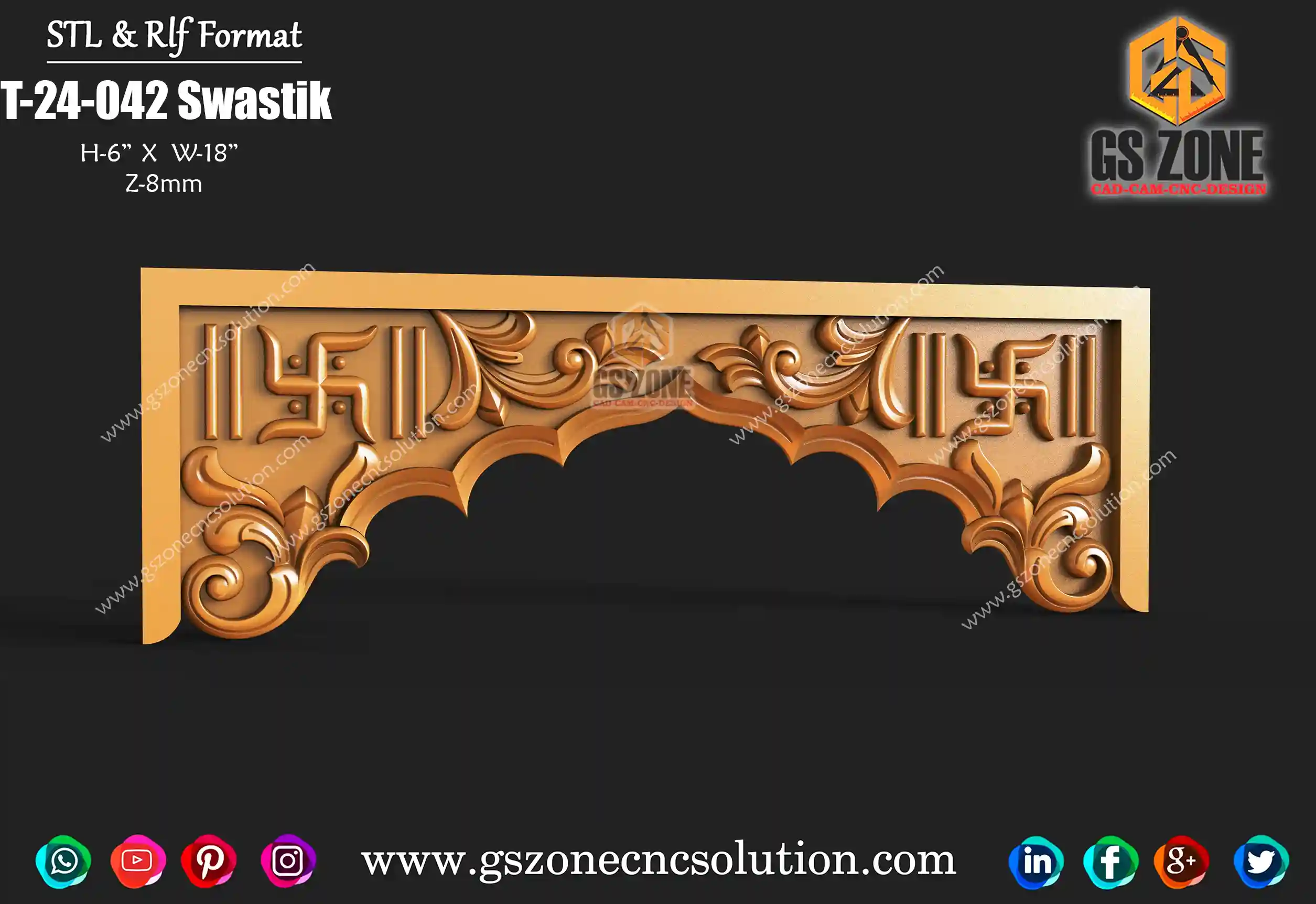 T-24-042 - Swastik | GS ZONE CNC SOLUTION™